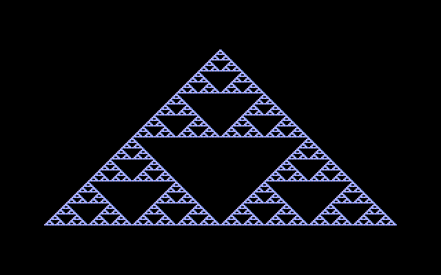 Sierp A Small Dos Program Which Draws A Sierpinski Triangle